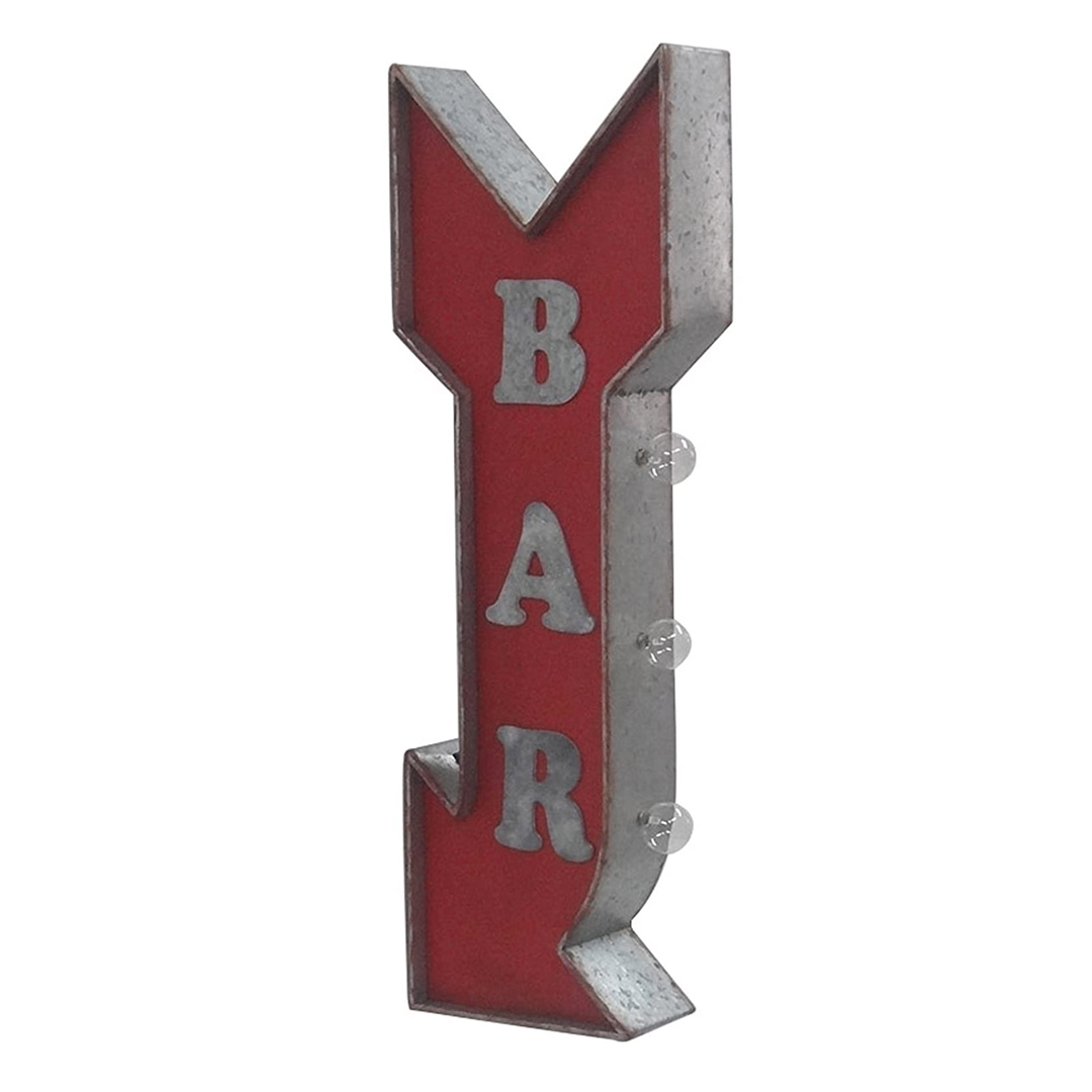 Bar Arrow Off the Wall LED Sign