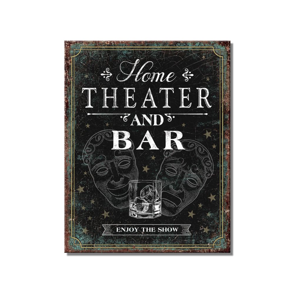 Home Theater Bar Tin Sign