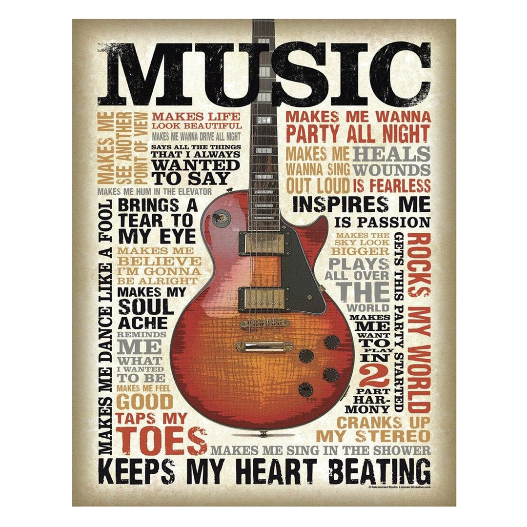 Music Inspires Me Tin Sign