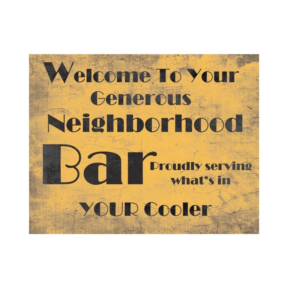 Generous Bar Tin Sign