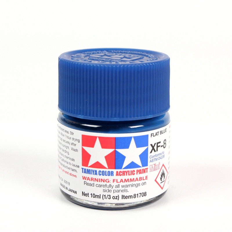 Tamiya Blue Flat Model Paint (Acrylic Mini Xf-8 nr. 81708)