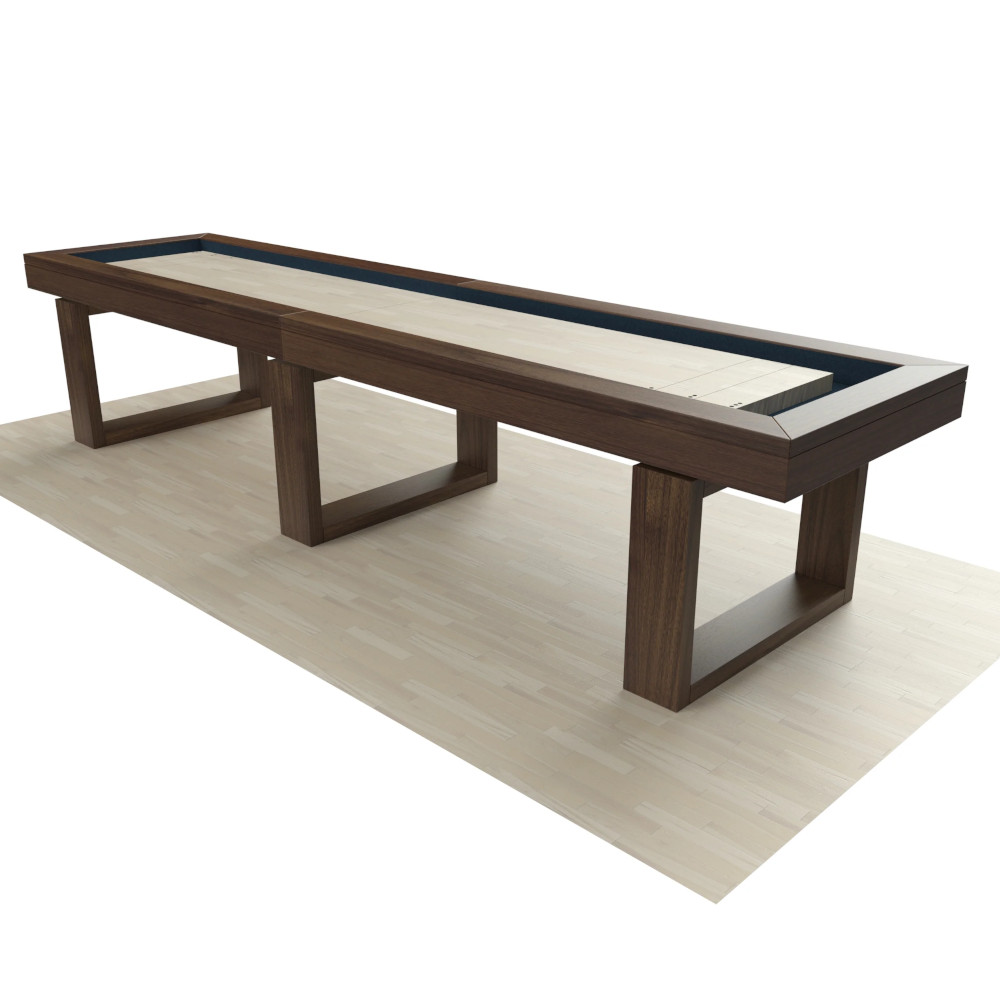 Bridge Shuffleboard Table in Birch and Walnut - 6 lengths