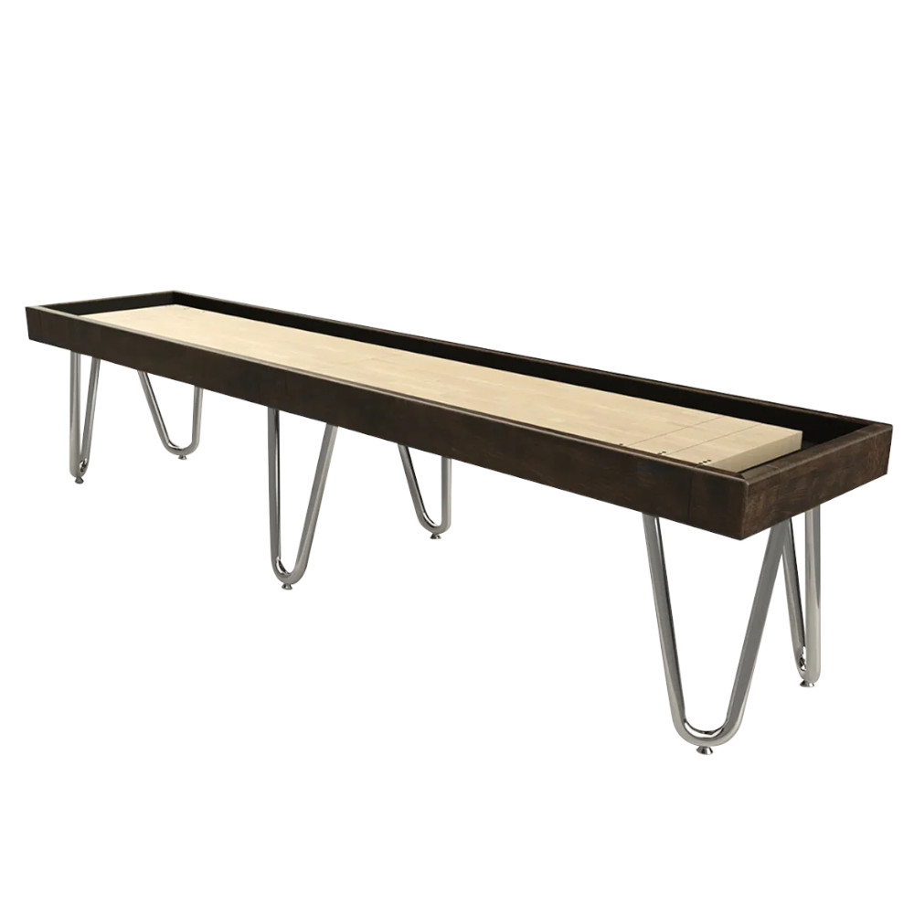 Loft Shuffleboard Table in Birch and Walnut - 6 Sizes