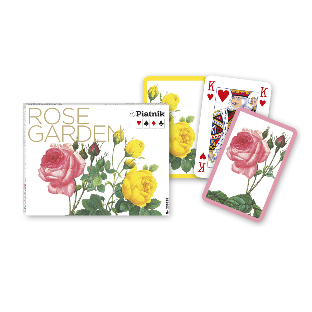 Piatnik Standard Index Rose Garden Bridge Playing Cards - Double Deck