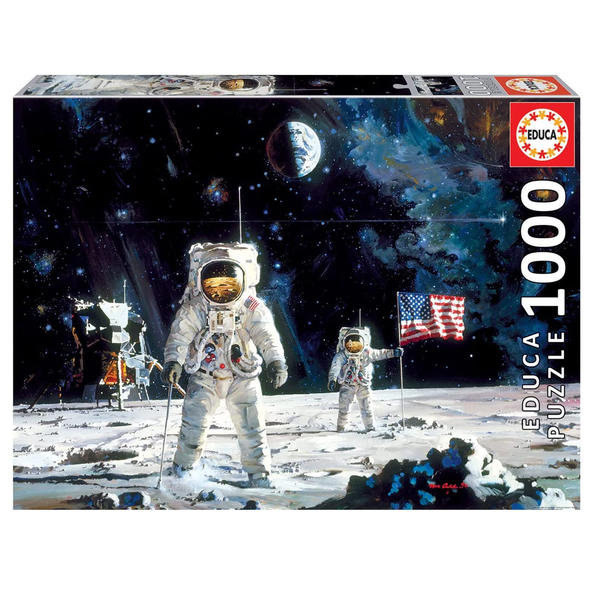 Educa First Men on the Moon, Robert McCall 1000 Piece Puzzle (18459)