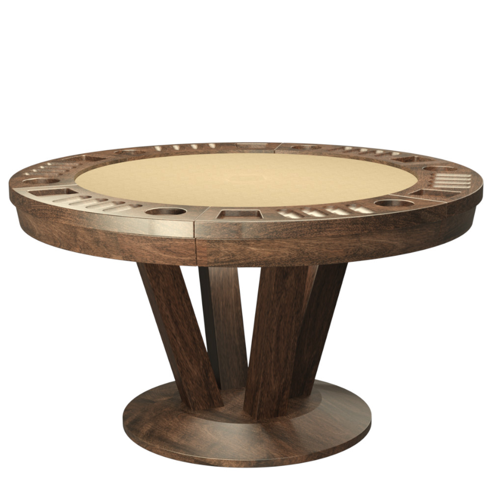 La Condo Round Poker or Card Table with 2 in 1 Dining Top